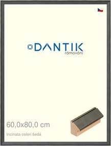 DANTIK rámeček 60x80 | INCLINATA colori šedá (Plexi Čiré)