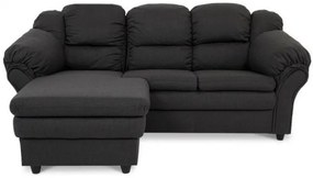 Nejlevnější nábytek Rohová sedačka CIRIAKO 1 ve tvaru L, tmavě šedá, levá