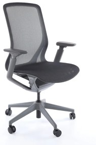 Kancelářská židle Lareno, černá / šedá