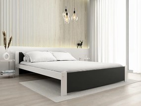 Postel IKAROS 180 x 200 cm, antracit/bílá Matrace: Matrace Coco Maxi 20 cm, Rošt: Bez roštu
