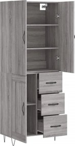 Skříň highboard šedá sonoma 69,5 x 34 x 180 cm kompozitní dřevo 3198111