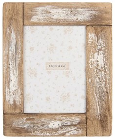 Dřevěný fotorámeček s patinou Etcel – 21x2x26 cm na fotografii 13x18 cm