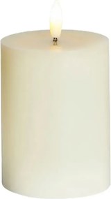 LED svíčka na baterie vosková Sille Ivory, Ø 7,5 × 10 cm, bílá, 2× AA