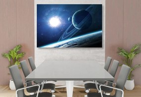 Obraz planeta ve vesmíru - 120x80 cm
