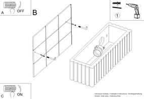 Nástěnné svítidlo Rigata, 1x modré keramické stínítko