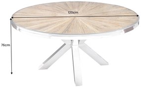 Kulatý jídelní stůl Shark 120 cm teak