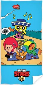 Plážová osuška Brawl Stars - motiv Brawleři na pikniku - 100% bavlna s gramáží 300 gr./m² - 70 x 140 cm