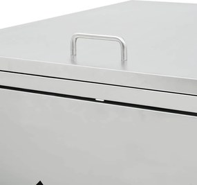 Přístřešek na čtyři popelnice 240 l nerezová ocel 145382