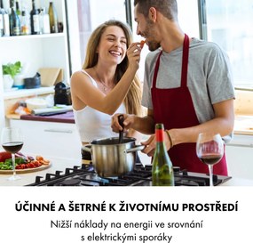 Klarstein Ignito 4 Zonen, plynová varná deska, 4 hořáky Sabaf, nerezová ocel, stříbrná