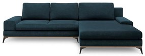 Petrolejově modrá rozkládací rohová pohovka Windsor &amp; Co Sofas Planet, pravý roh