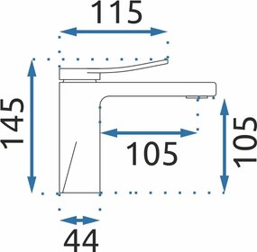 Rea Soul - Umyvadlová baterie, Černá-Zlatá, REA-B9960