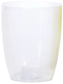 Prosperplast Květináč COUBI ORCHID vysoký bílý transp. mat. 16 cm