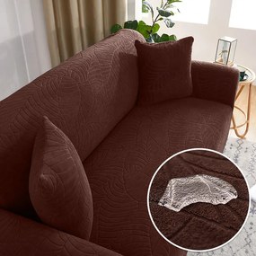 Elastický potah na pohovku či křeslo se vzorem - voděodolný Barva: Kávová, Rozměry: 1 sedadlo