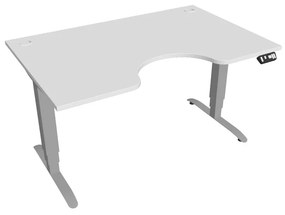 Hobis Motion Elektr. nastavitelný stůl 140x90 s pamětí - HOBIS ERGO MOTION MSE 3M 1400 Dekor stolové desky: bílá, Barva kovové podnože: stříbrná