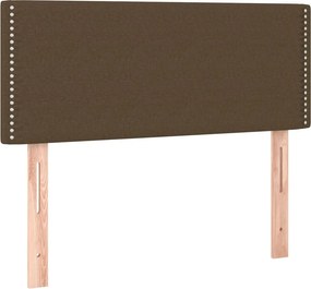 Box spring postel s matrací tmavě hnědá 100 x 200 cm textil 3139956