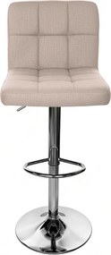 Barová židle, látka šedohnědá taupe/chrom, KANDY 2 NEW