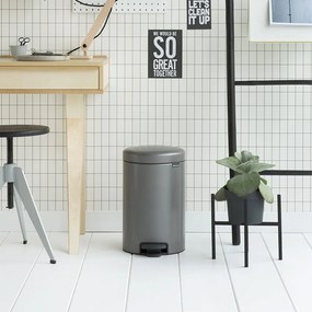 Brabantia NEWICON Pedálový odpadkový koš 12 l - platinová