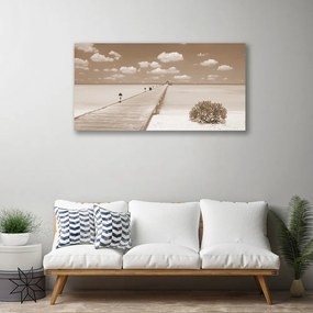 Obraz na plátně Moře Most Krajina 140x70 cm