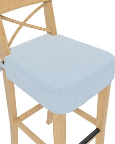 Sedák na židli IKEA Ingolf - barová barva modrá látka pletený vzor
