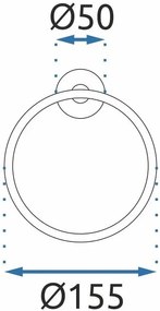 Držák ručníků kruhový REA 332915A MIST 05 černý