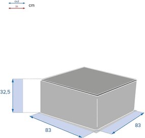 DEOKORK Ratanový stolek 83x83 cm MALAGA