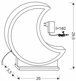 LED Dětská stolní lampa MOON LED/12W/230V žlutá