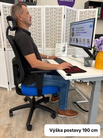 Office Pro Kancelářská ergonomická židle NATUS Q24 – síťovaná, nosnost 180 kg, záruka 3 roky modrá
