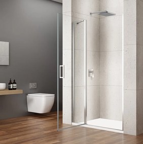 Gelco LORO sprchové dveře s pevnou částí 1100mm, čiré sklo