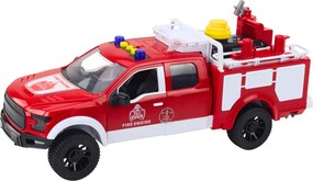LEAN Toys Hasičské auto s vodou, světly a zvuky, bílo-červené, v měřítku 1:12