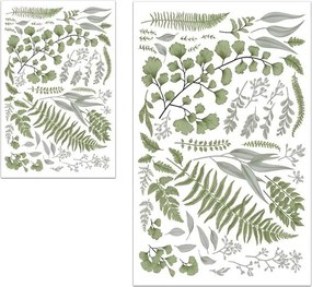 Zelené/krémové koupelnové předložky v sadě 2 ks 60x100 cm Floral – Mila Home