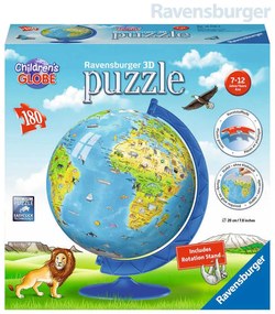 RAVENSBURGER Puzzle 3D Dětský globus 180 dílků 20cm AJ plast 2412338