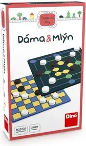DINO Dáma a Mlýn na cesty / Počet hráčů: 2 / od 6 let