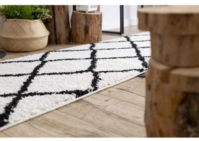 Dywany Luszczow Kusový koberec, běhoun BERBER CROSS, bílá Rozměr koberce: 60 x 250 cm