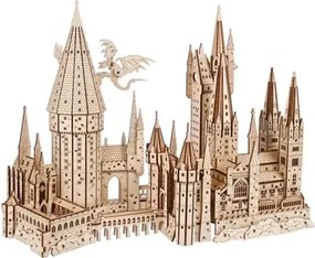 Ugears 3D dřevěné mechanické puzzle Hrad Bradavice, Harry Potter