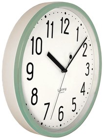 LAVVU Netikající tiché zelené hodiny PASTELS SWEEP - 3 ROKY ZÁRUKA ⌀29,5cm LCS3001