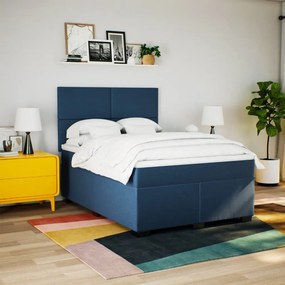 Box spring postel s matrací modrá 160x200 cm textil 3292838
