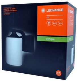 Ledvance - Venkovní nástěnné svítidlo CYLINDER 1xE27/60W/230V IP43 černá