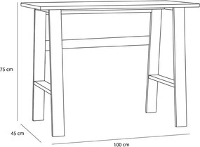 Pracovní stůl v dekoru dubu 45x100 cm Poke – Hübsch