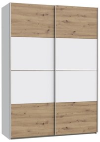 Šatní skříň KARO 150x210 cm bílá/dub artisan SHMS72413-M576