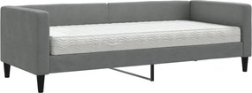 Válenda s matrací tmavě šedá 80 x 200 cm textil 3196556