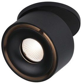 Paulmann 93370 Spircle, černá zápustná bodovka, 8W LED 3000K, prům. 7,8cm