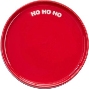GOOD VIBES Talíř "Ho Ho Ho" 15 cm - červená