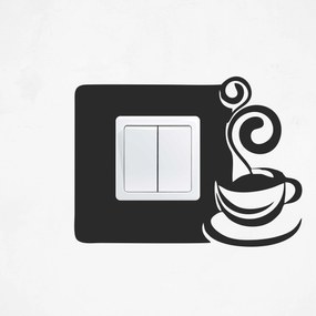 Samolepka na vypínač - Šálek kávy - PopyDesign
