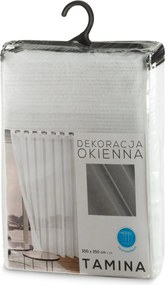 ZÁCLONA NA KROUŽCÍCH TAMINA 350X250 CM BÍLÁ