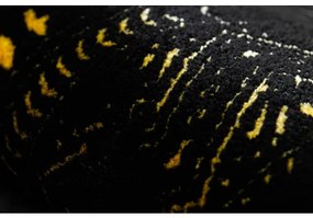 Dywany Luszczow Kusový koberec, Běhoun GLOSS moderni 408C 86 vzor rámu černý / zlato Rozměr koberce: 60 x 300 cm