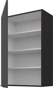 ARIA pe | horní skříňka 60 G-90 1F policová | 60 cm | VYSOKÁ | ANTI FINGERPRINT povrch | černá/šedá grafit