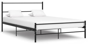 vidaXL Rám postele černý kovový 160 x 200 cm