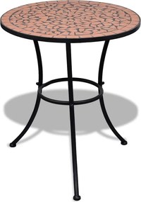 3dílný bistro set mozaikový keramický terakota 271770