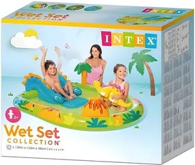 INTEX Hrací centrum Dinosaurus 57166 / Nafukovací bazén se skluzavkou