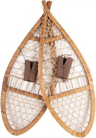 Hnědá antik dekorace sněžnice Snowshoes Vintage - 106*39*8 cm